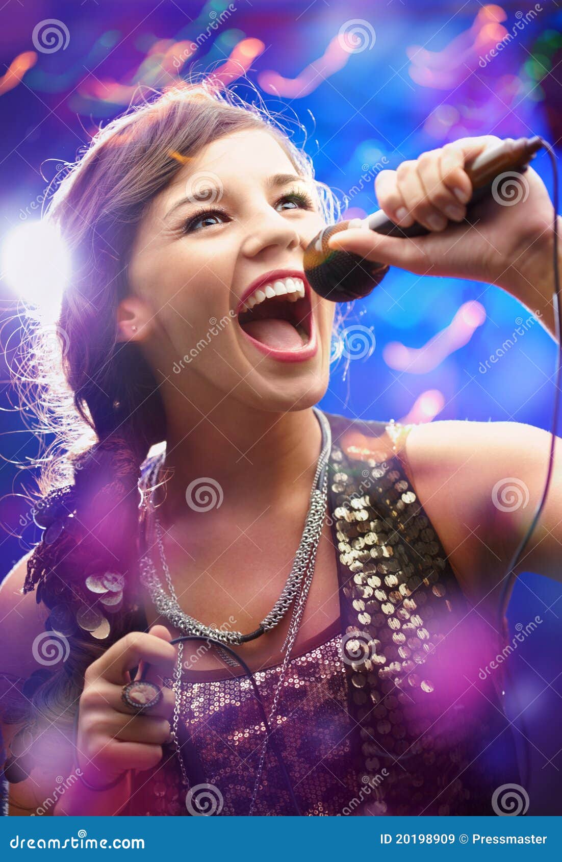 Beautiful singer stock image. Image of modern, entertainment - 20198909