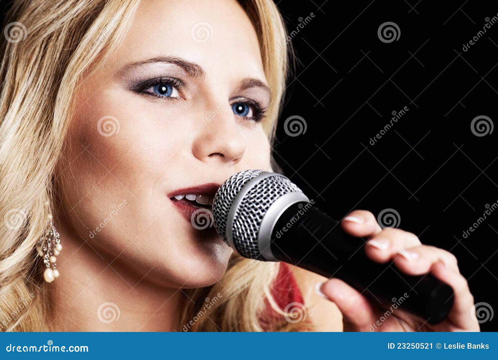 Beautiful singer stock image. Image of caucasian, performance - 23250521