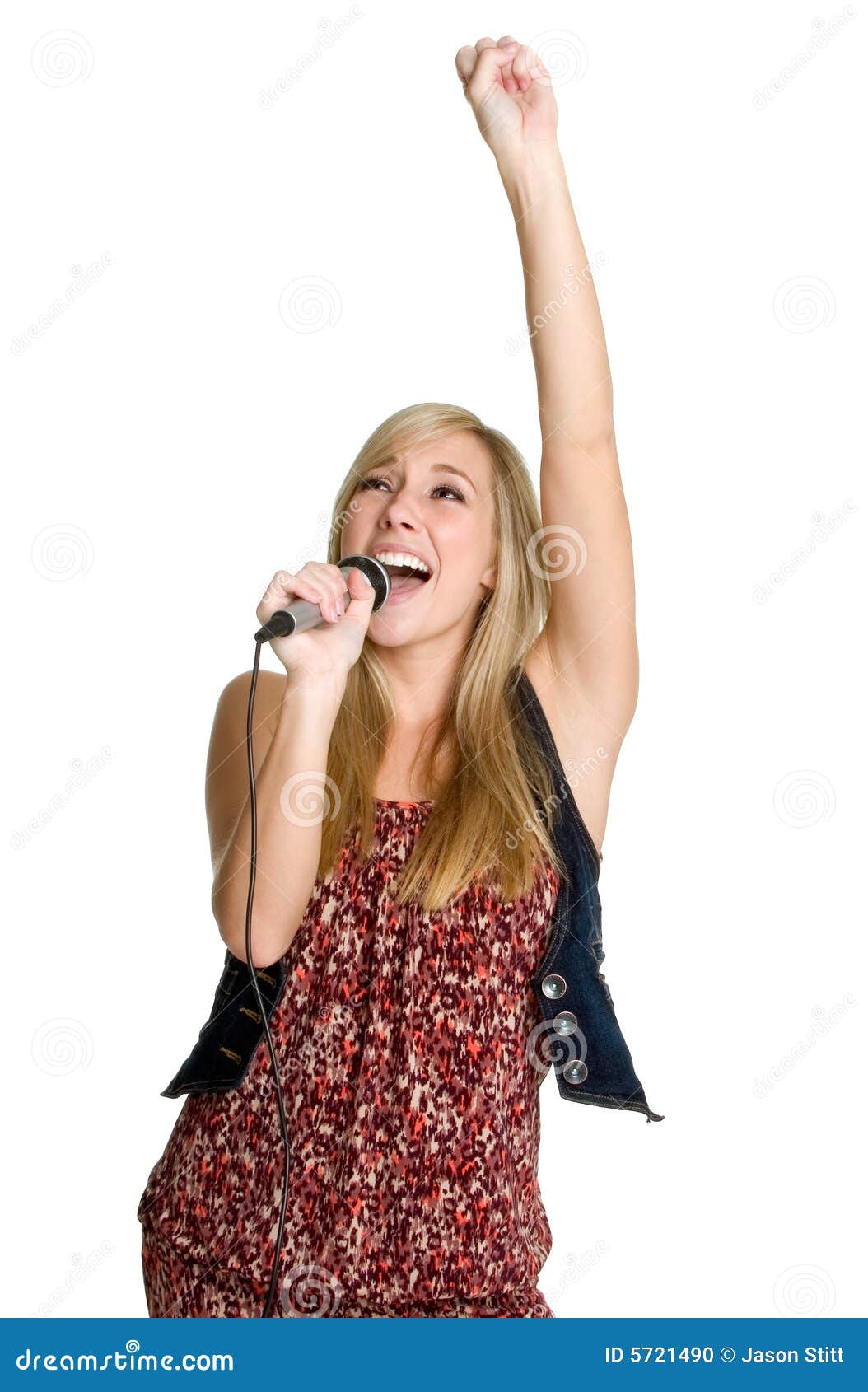 Beautiful Singer stock photo. Image of singing, isolated - 5721490
