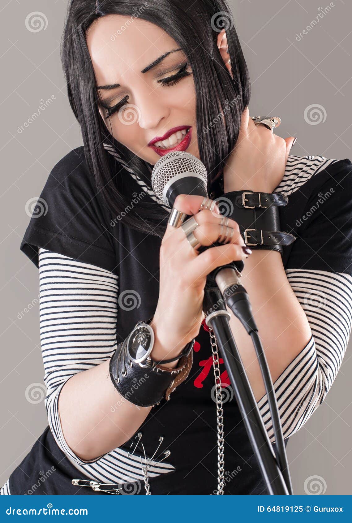 Beautiful singer stock image. Image of karaoke, audio - 64819125