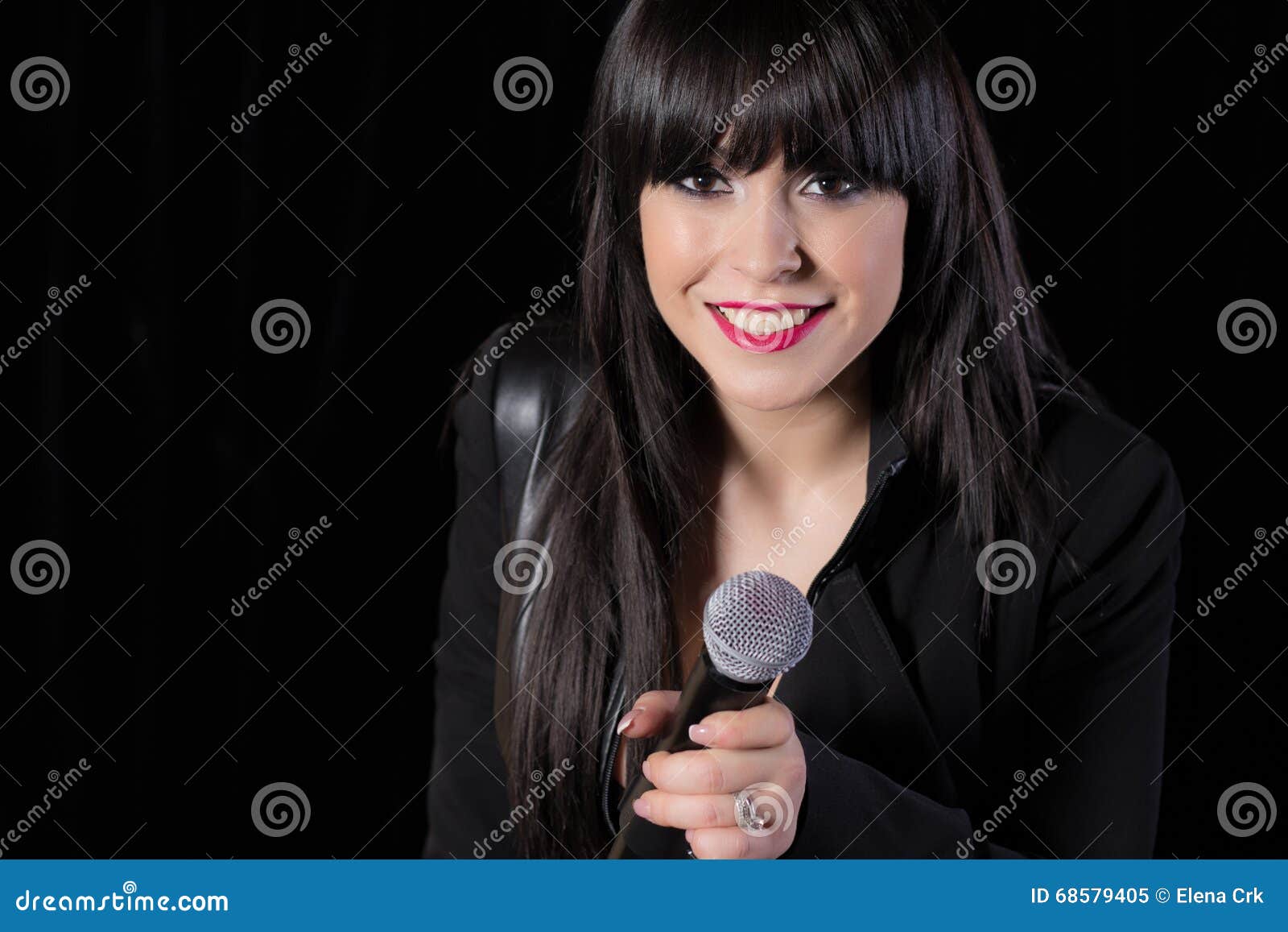 Beautiful singer singing stock image. Image of concert - 68579405