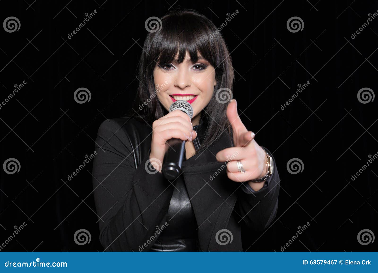 Beautiful singer singing stock image. Image of fashion - 68579467