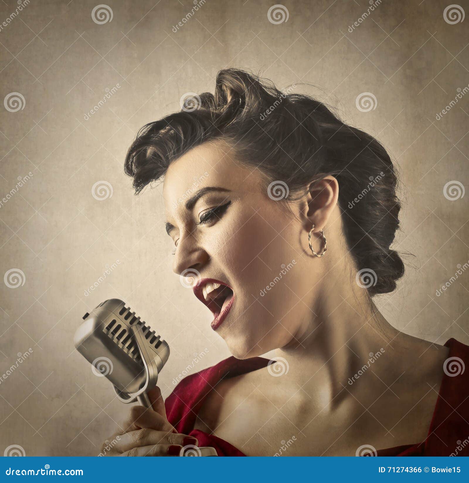 Beautiful singer stock photo. Image of musician, singing - 71274366