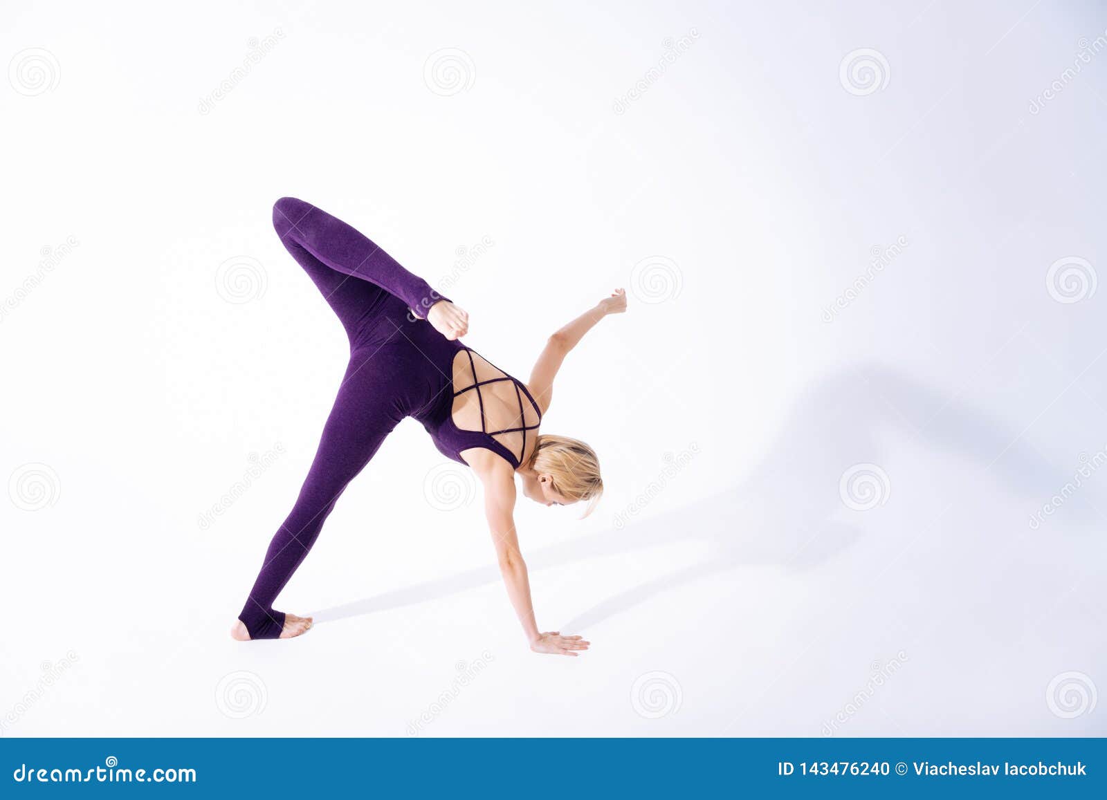 Beautiful Skillful Young Woman Having Her Training Stock Photo - Image ...