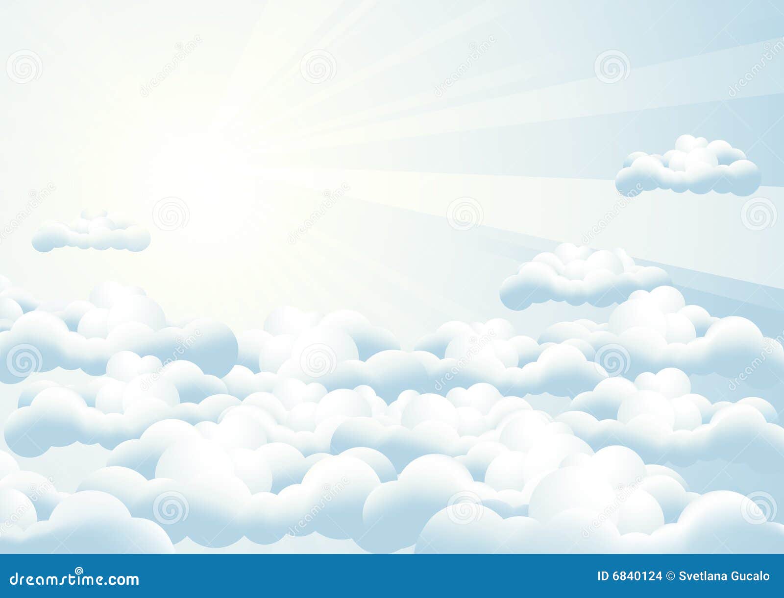 Beautiful sky stock vector. Illustration of heaven, landscape - 6840124