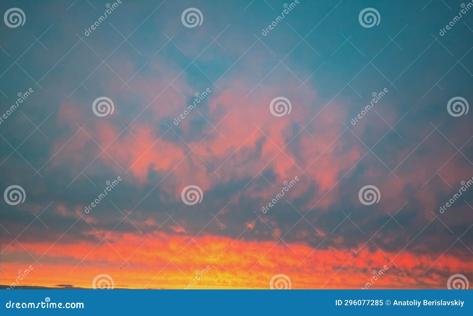 Beautiful Sky Background - Sunset Sunrise Sky with Light Clouds and ...