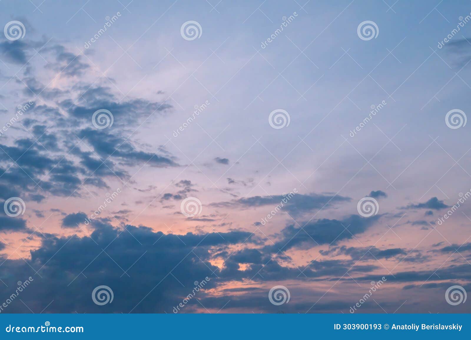 Beautiful Sky Background - Sunset Sunrise Sky with Light Clouds and ...