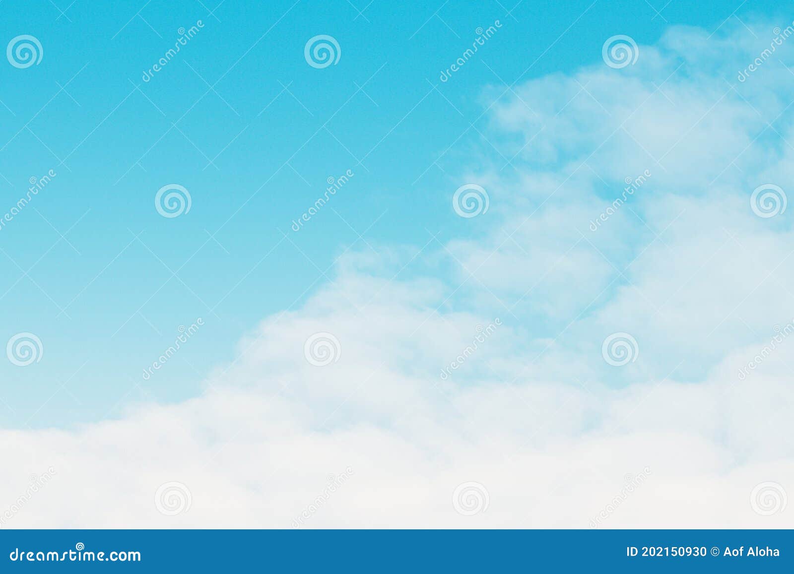 Beautiful Sky and Clouds in Blue Color.Blue Nature Background. Stock ...