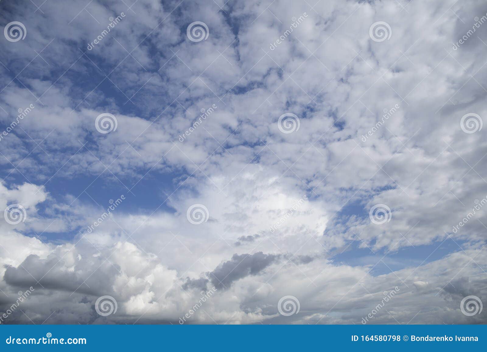 Beautiful Sky with Clouds in Different Shapes Stock Photo - Image of ...