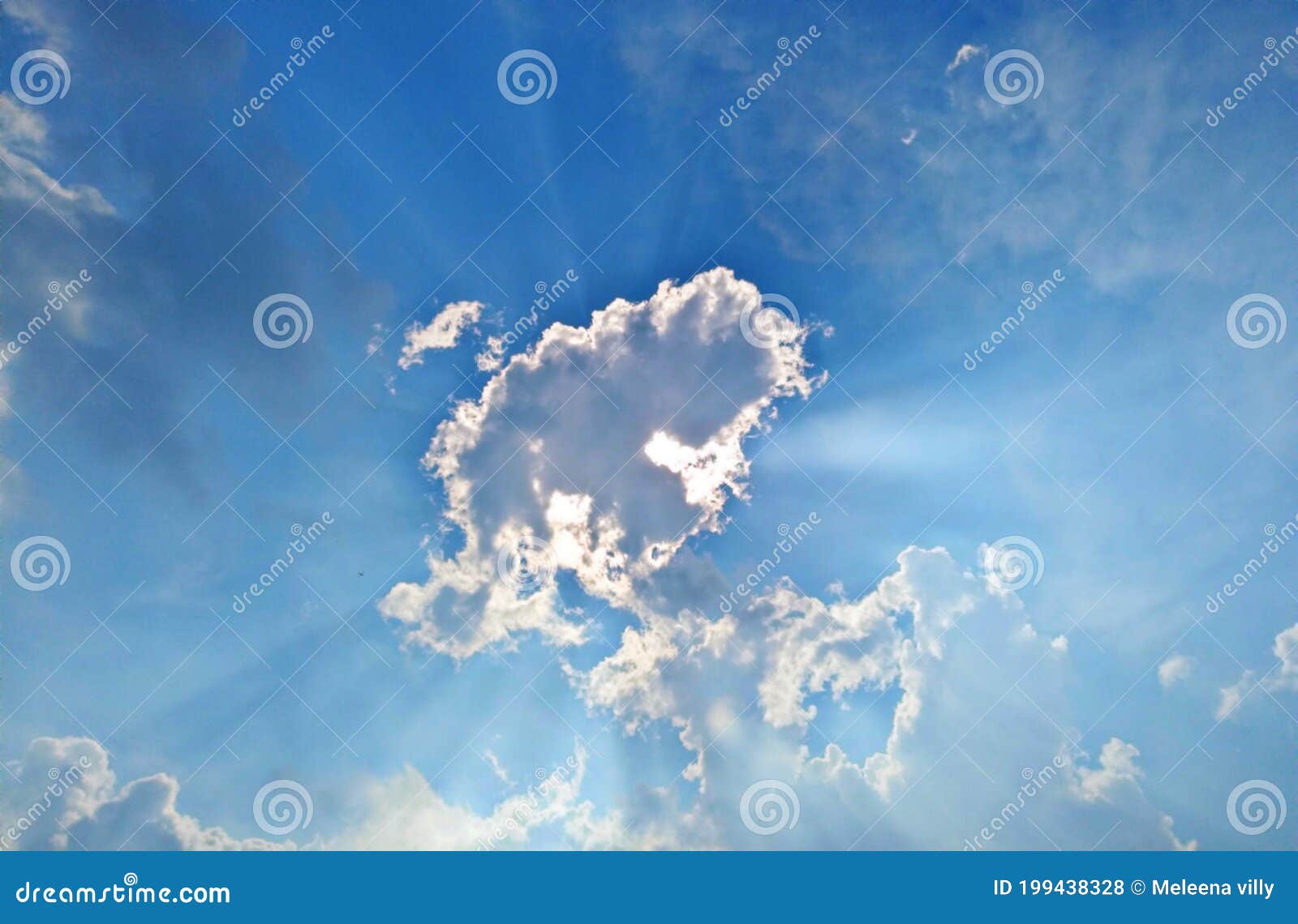 Beautiful Sky with Clouds Hiding Sun Stock Photo - Image of beautiful ...