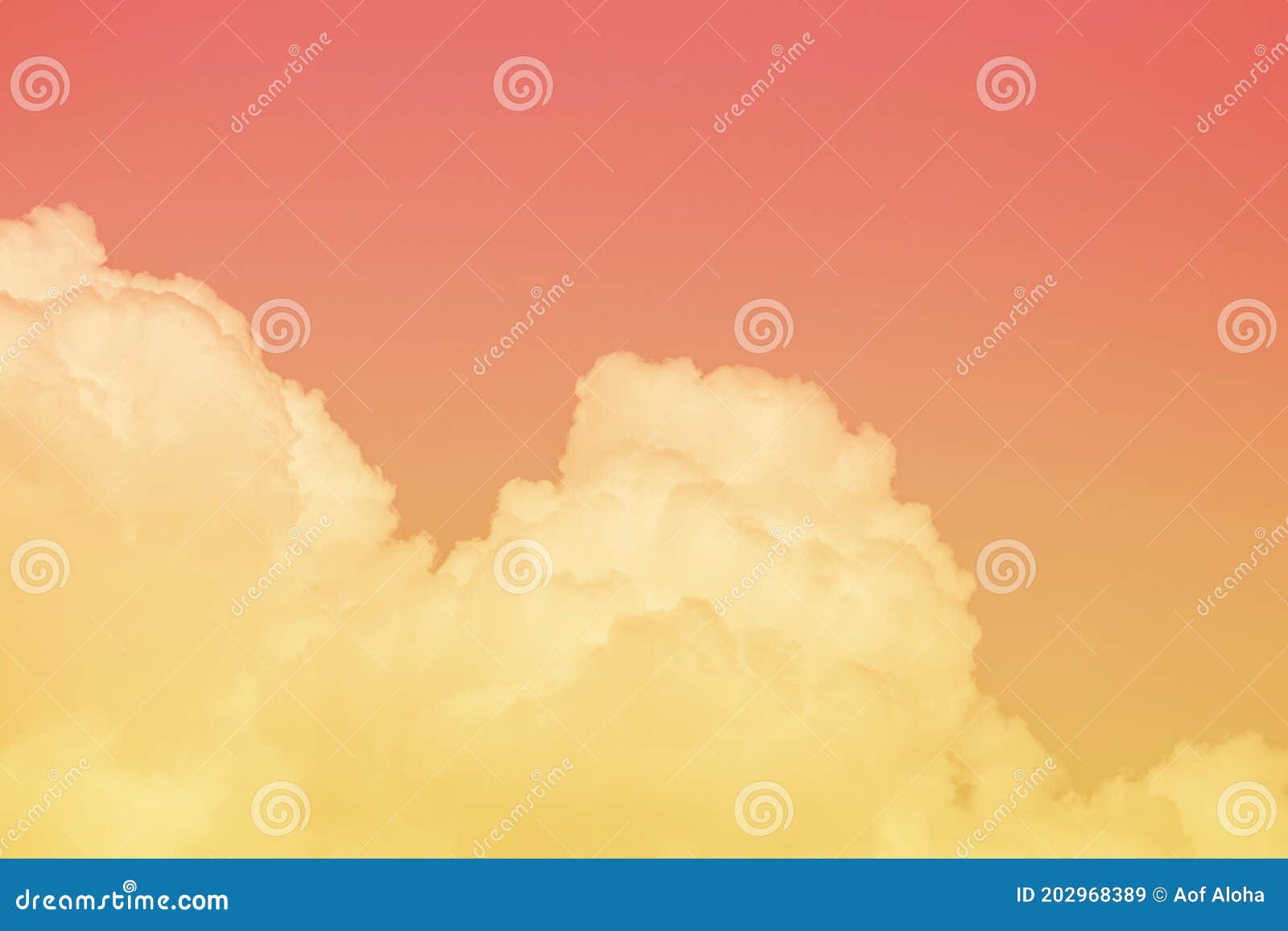 Beautiful Sky and Clouds in Soft Pastel Orange Color.Soft Cloud in the ...