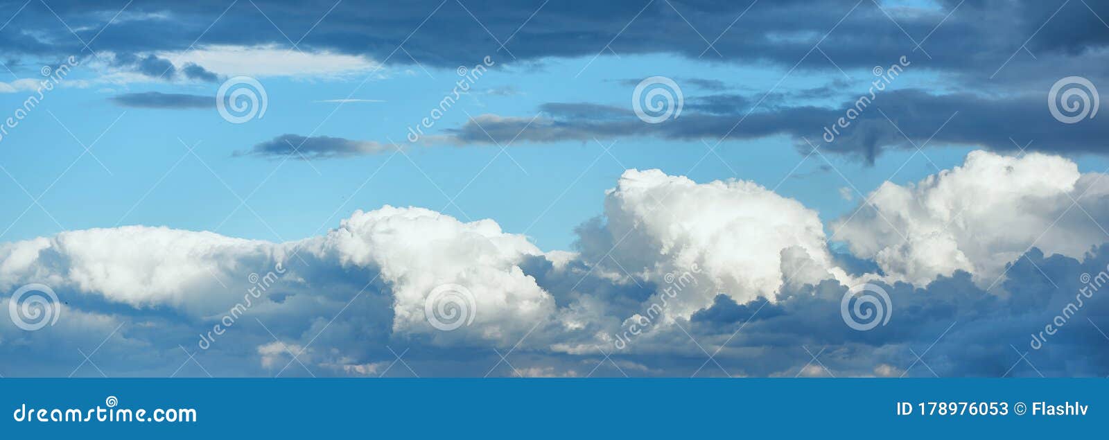 Beautiful Sky with Clouds. Template for Design Stock Image - Image of ...