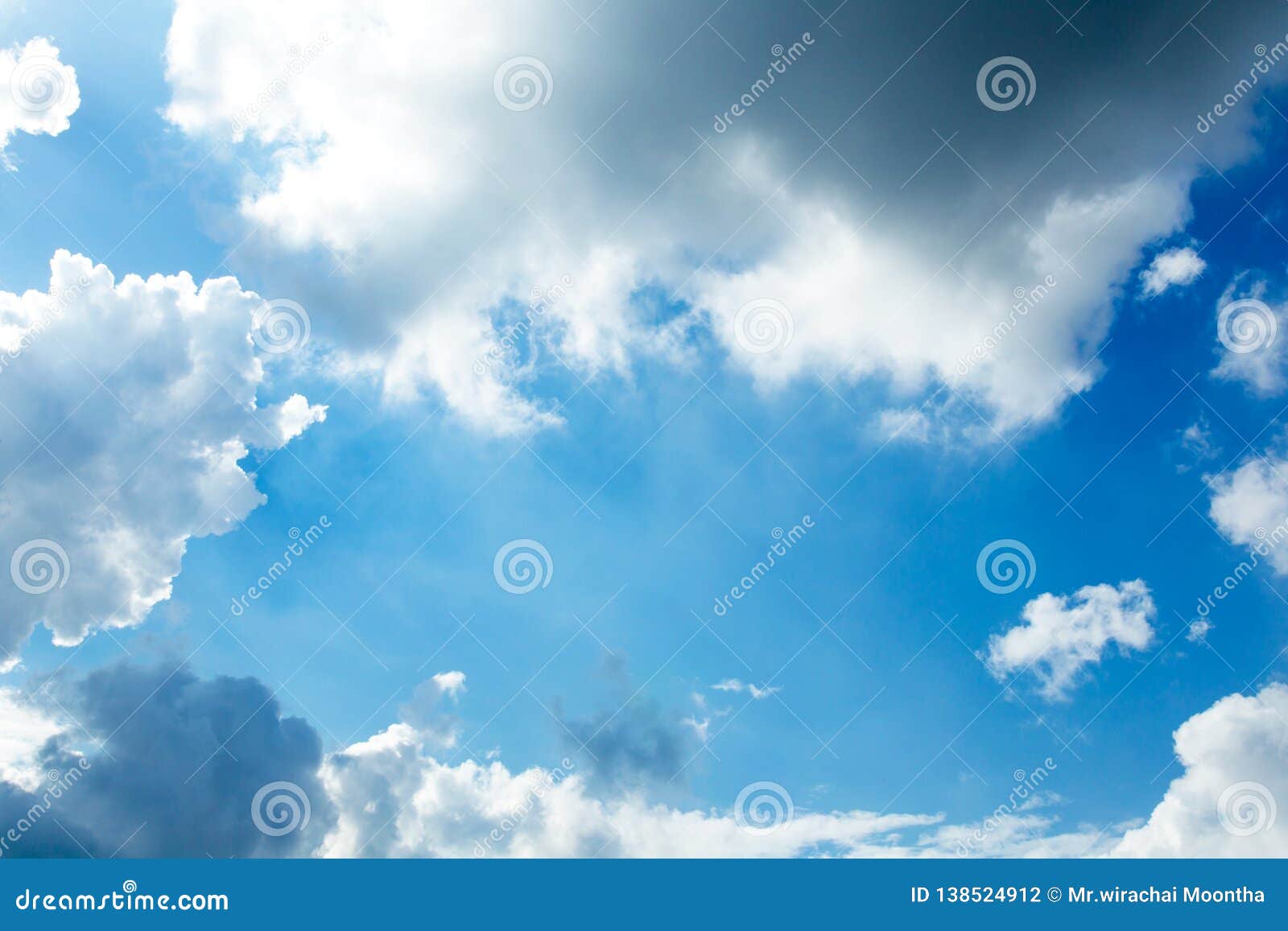 Beautiful Sky with Clouds, Wide Angle Stock Photo - Image of angle ...