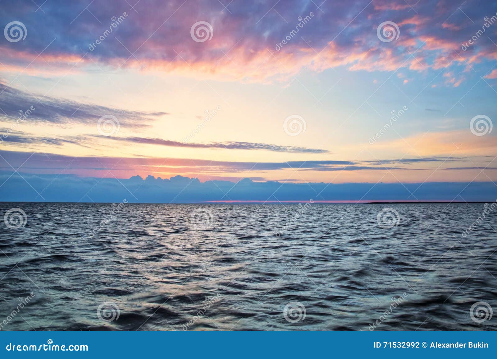 Beautiful Sky on the Coast, the Sea and the Ocean, Dawn Stock Photo ...