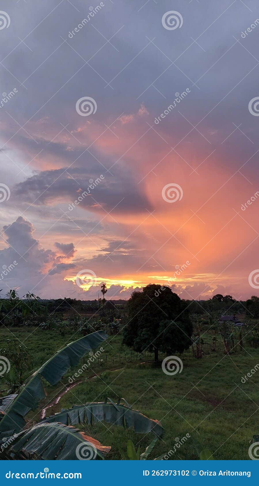 Beautiful Sky Color View on the Tower Stock Photo - Image of colors ...