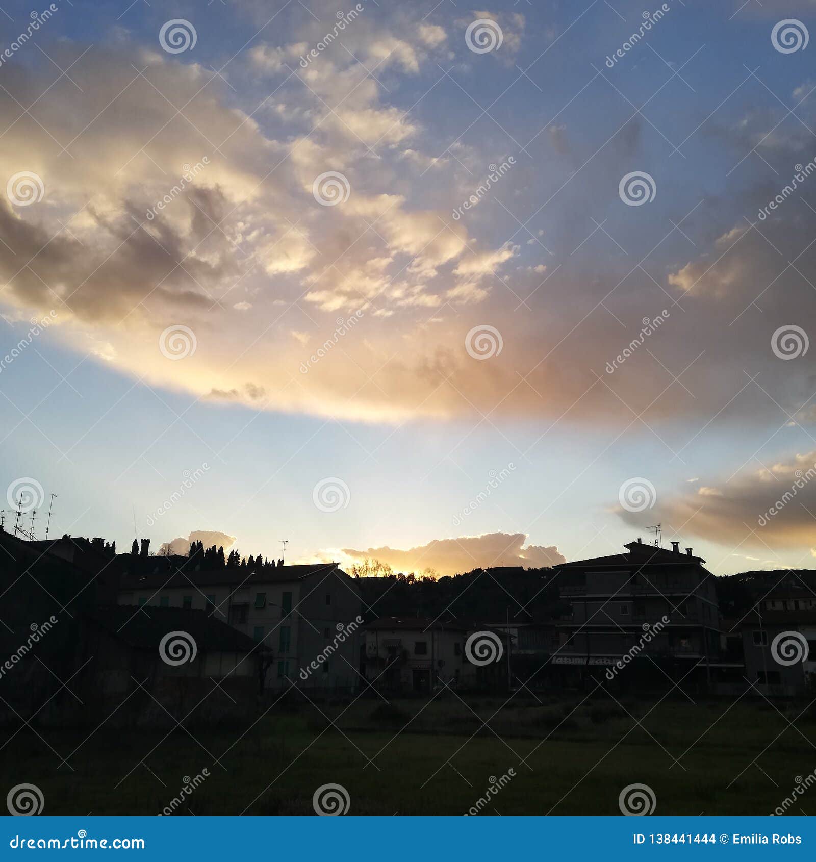 Beautiful Sky in the Evening Editorial Stock Image - Image of nature ...