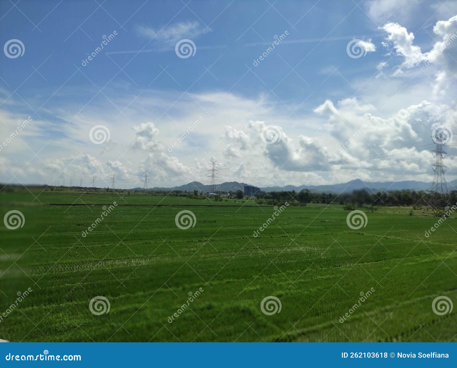 Beautiful Sky and Field between Mountain Stock Photo - Image of meadow ...