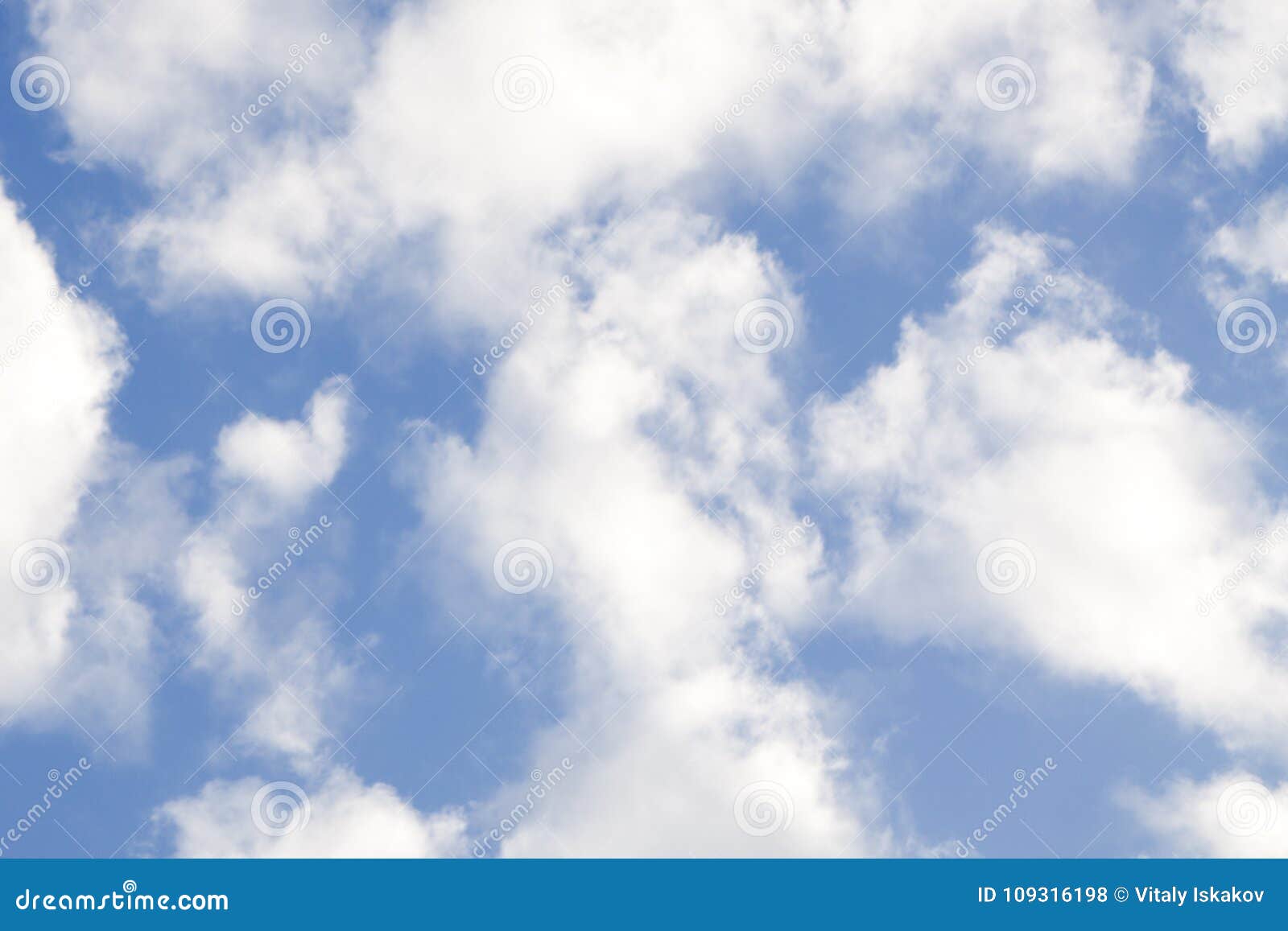 Beautiful Sky with Fluffy Clouds,frame Framing Clouds . Stock Photo ...