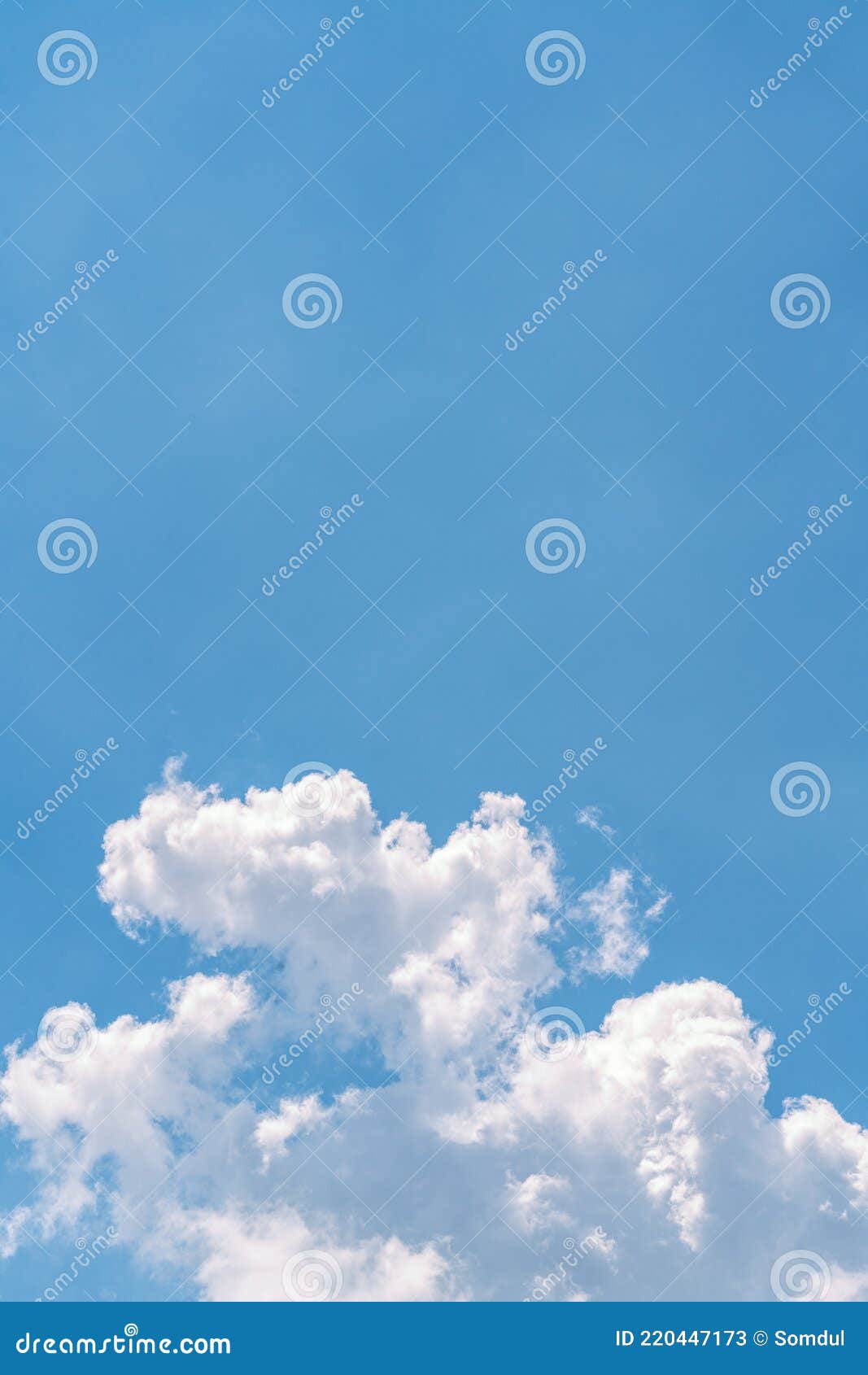 Beautiful Sky with Gorgeous Shape of Clouds, Vertical Template Image ...