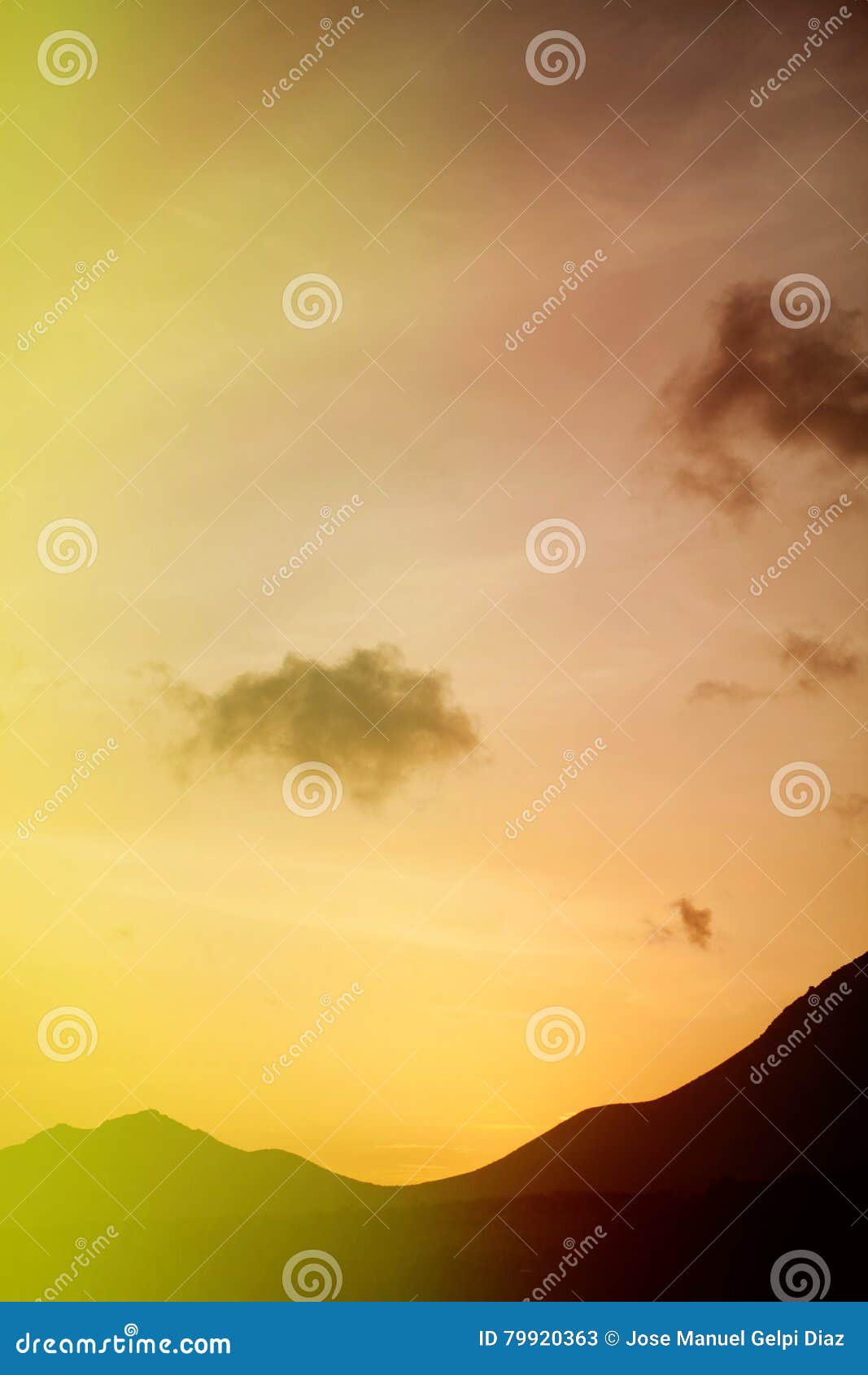 Beautiful Sky with Layers of the Mountain. Stock Image - Image of ...