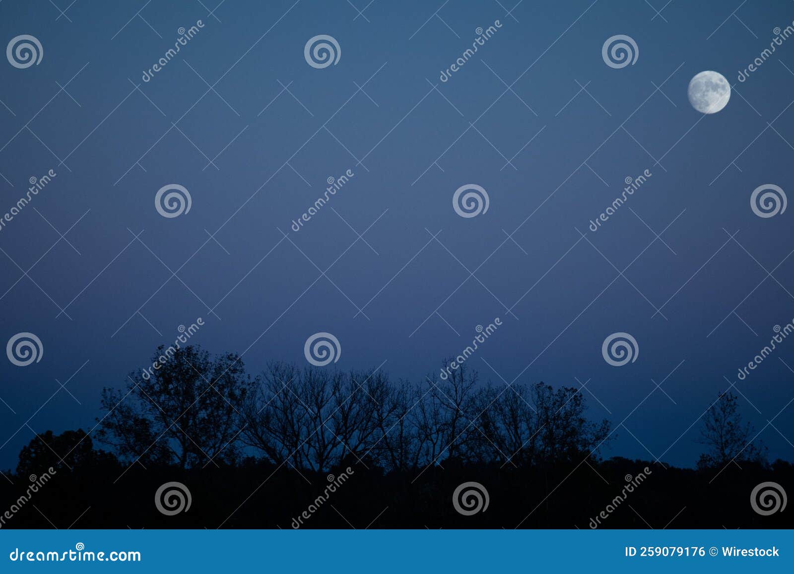 Beautiful Sky at Night with a Moon Stock Photo - Image of landscape ...
