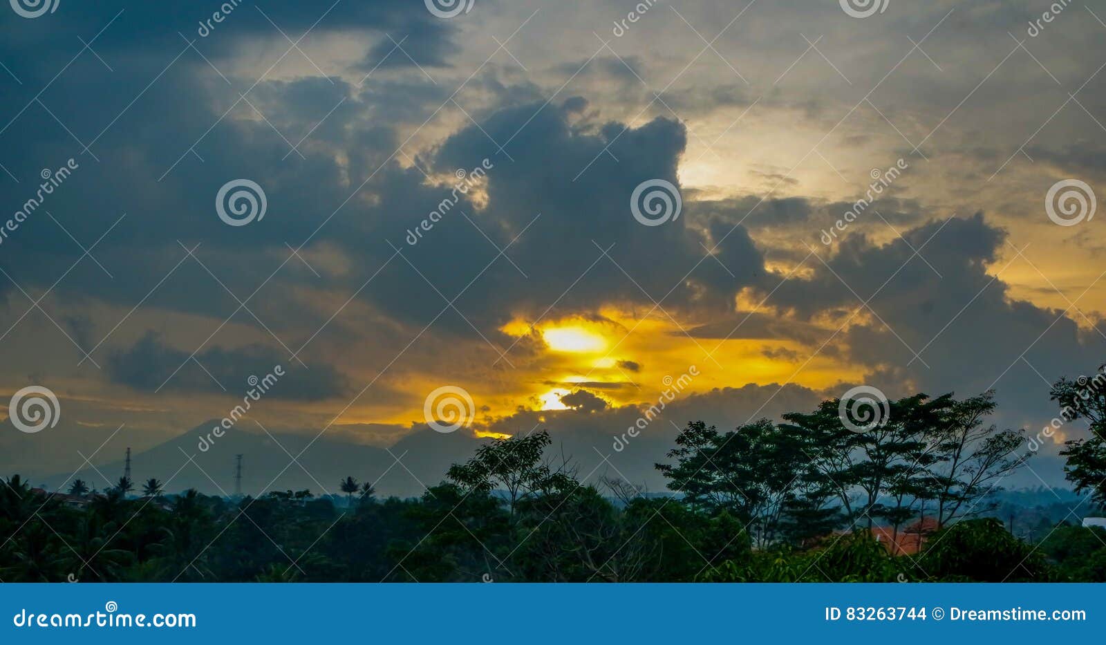 Beautiful Sky Scape stock photo. Image of sunset, trees - 83263744