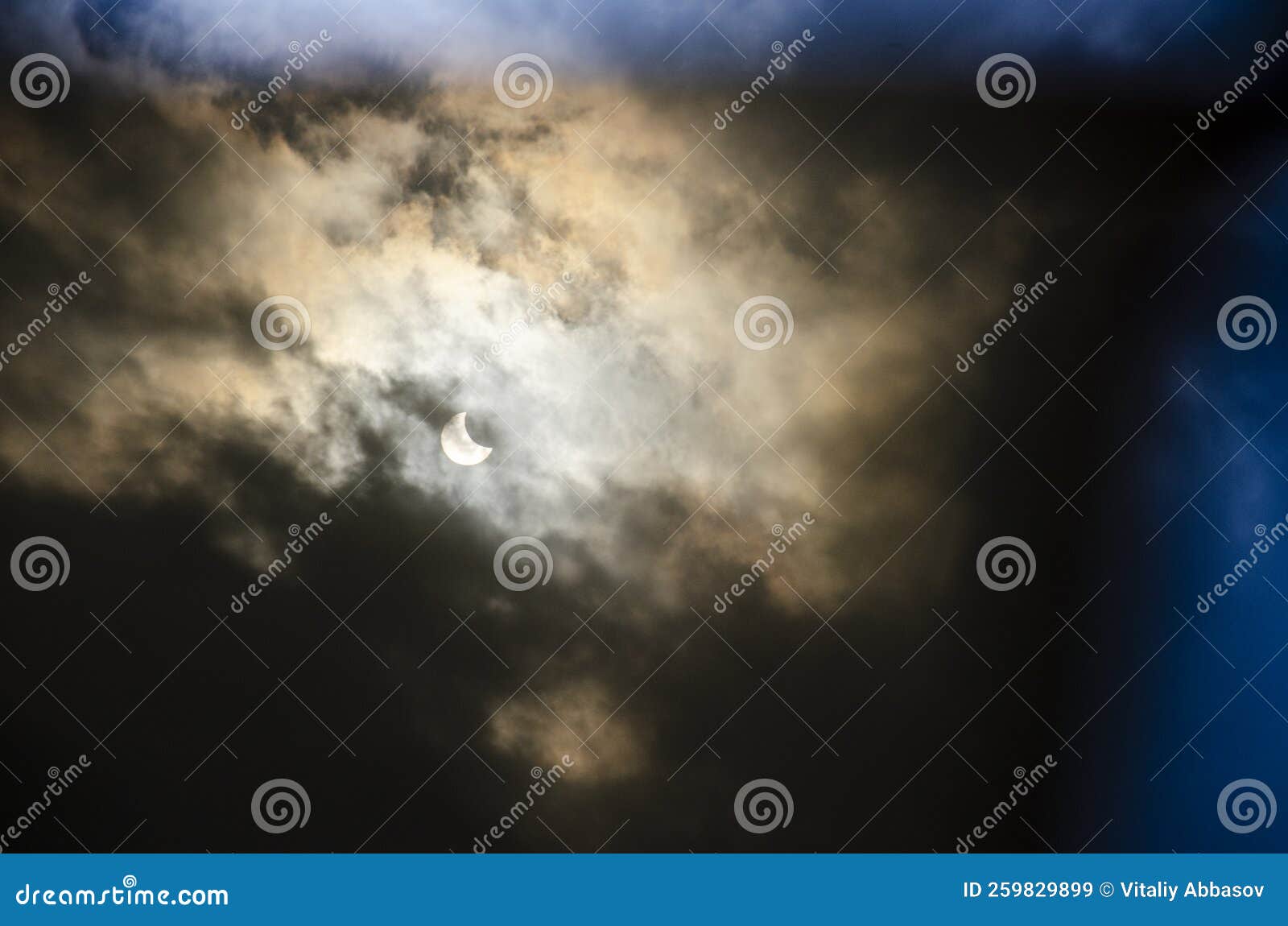 Wonderful View on a Natural Phenomenon Solar Eclipse through Sunglasses ...