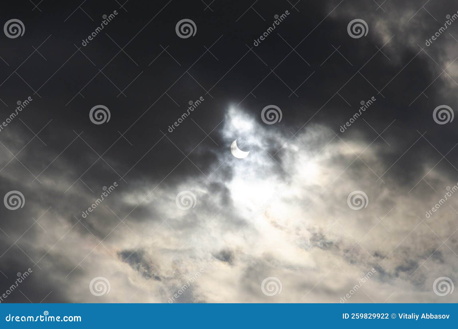 Beautiful Sky during Solar Eclipse. a Natural Phenomenon Concept Stock ...
