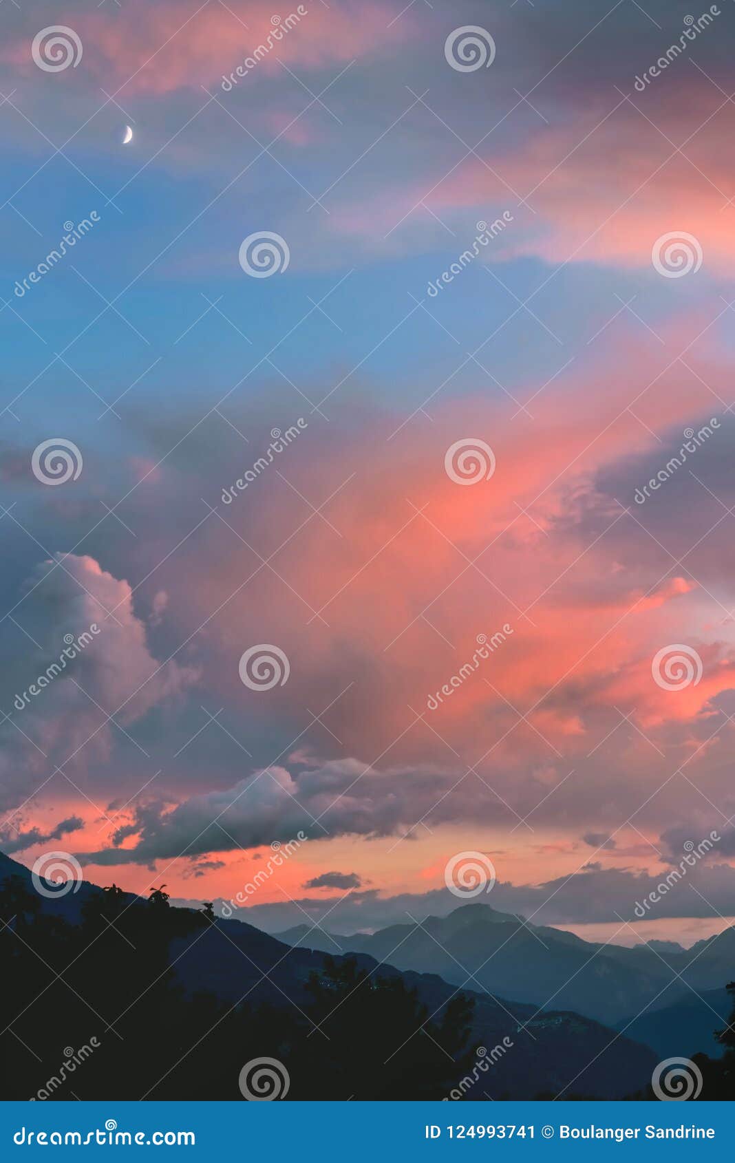 Beautiful sky at sunset stock image. Image of cloudscape - 124993741