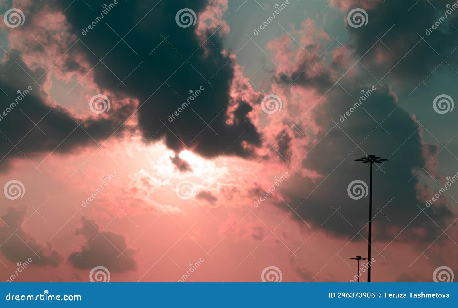 Beautiful Sky at Sunset, Clouds during Sunset Stock Photo - Image of ...