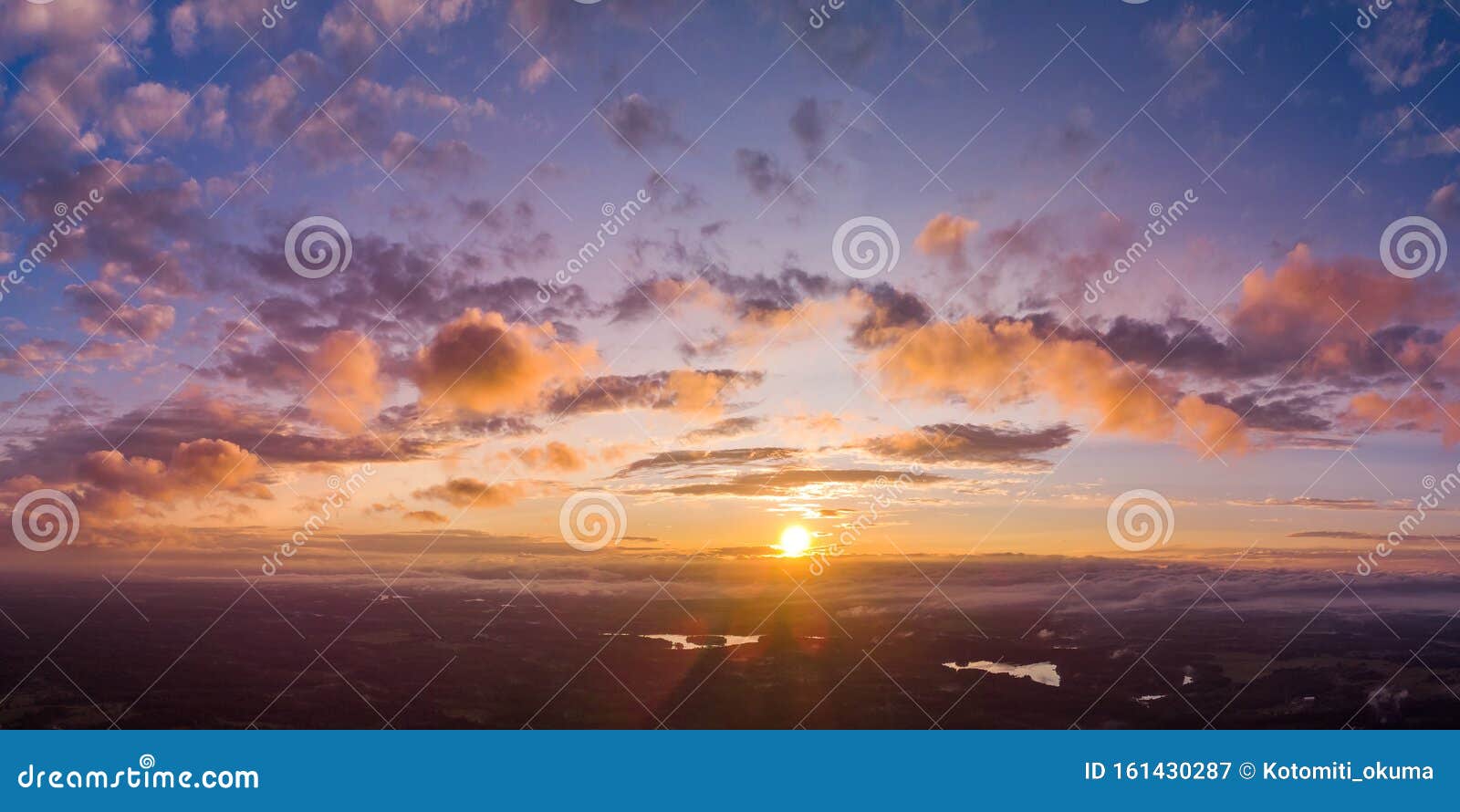 Beautiful Sky at Sunset. Drone Shooting Stock Image - Image of blue ...