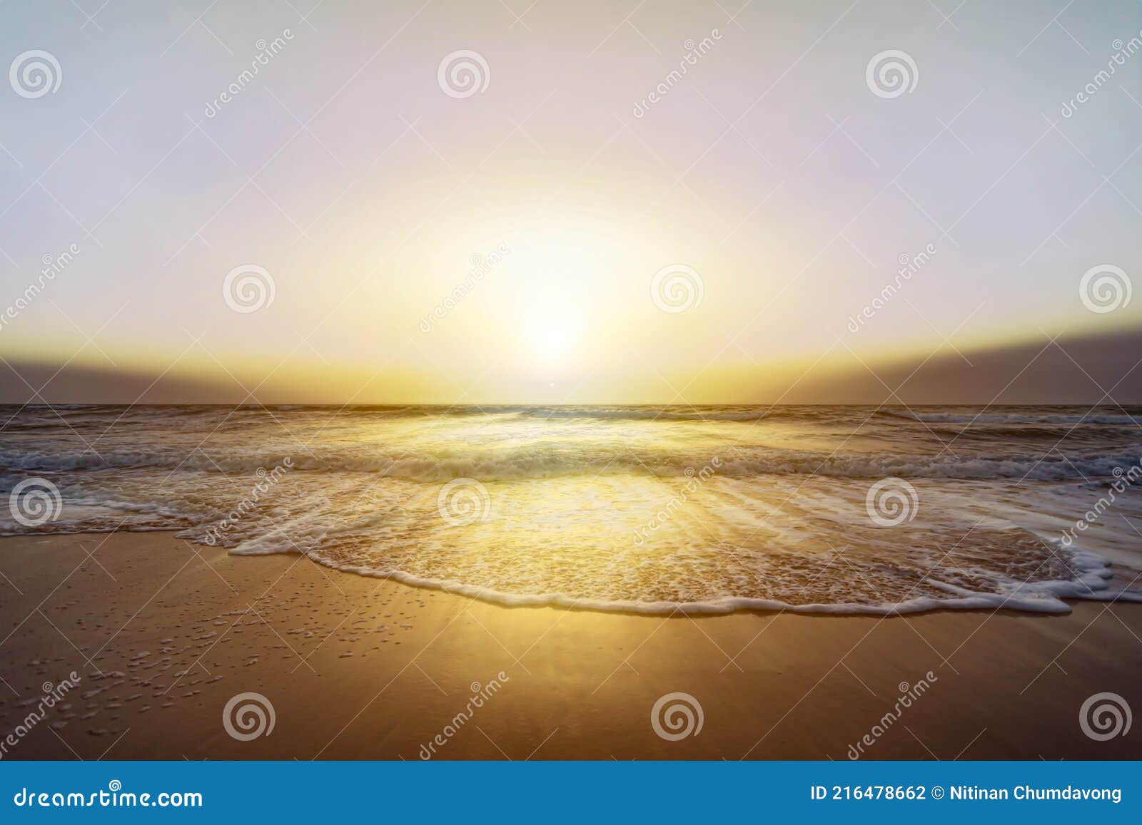 Beautiful Sky during the Sunset in the Middle of the Ocean Stock Photo ...