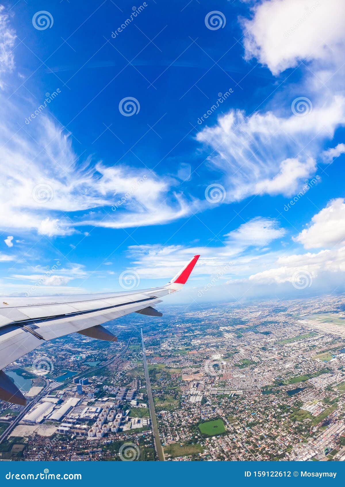 Beautiful Sky View from Airplane Stock Photo - Image of view, city ...