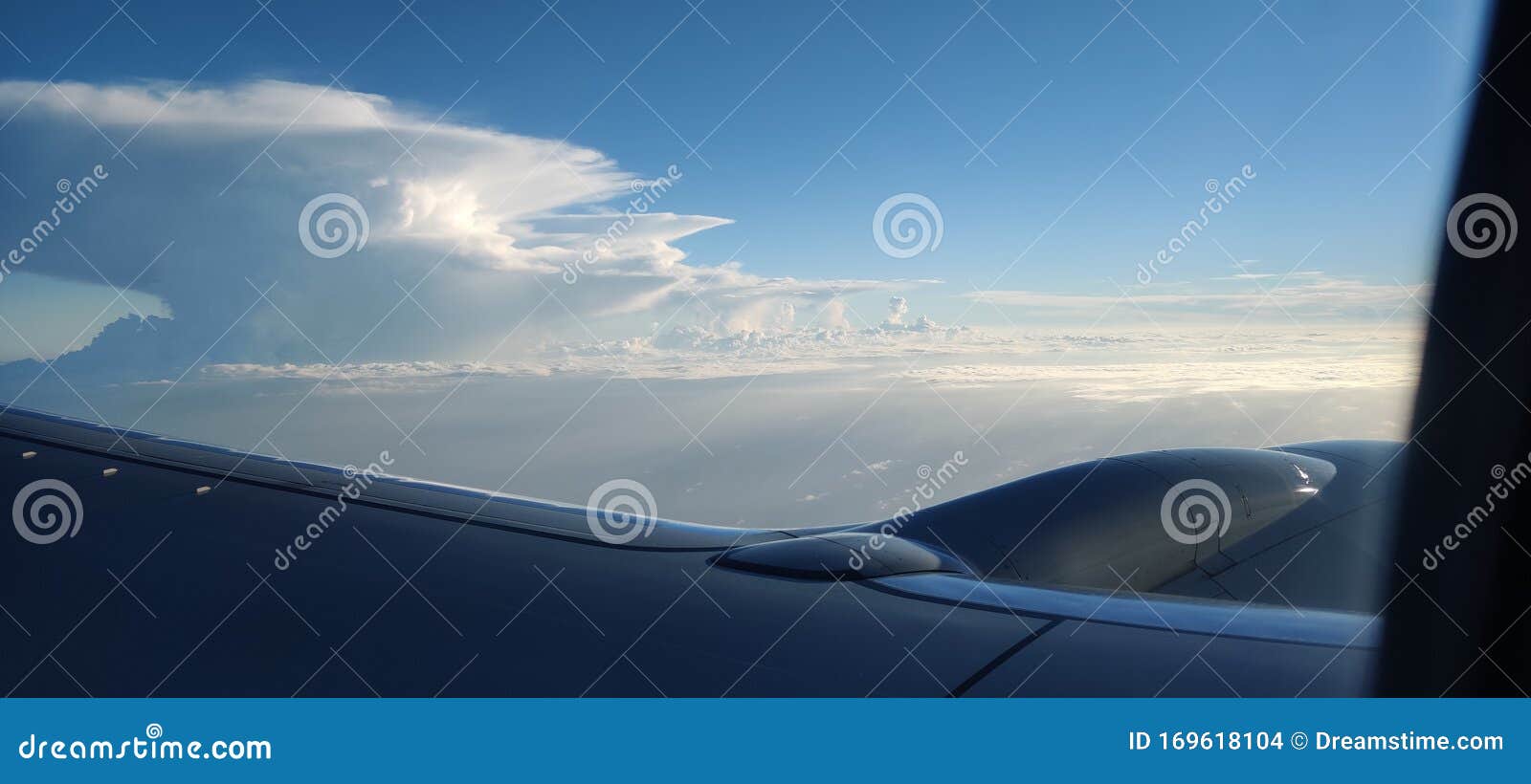 Sky from the Airplane Window Stock Photo - Image of landing, charlotte ...