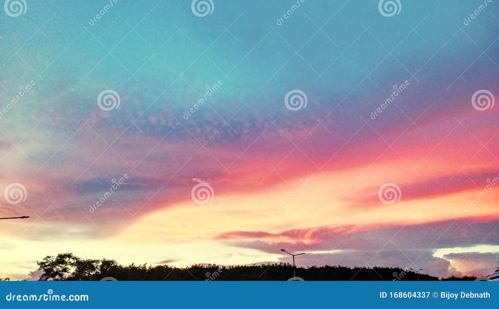 Beautiful Sky View in Evening Time in India Stock Image - Image of ...