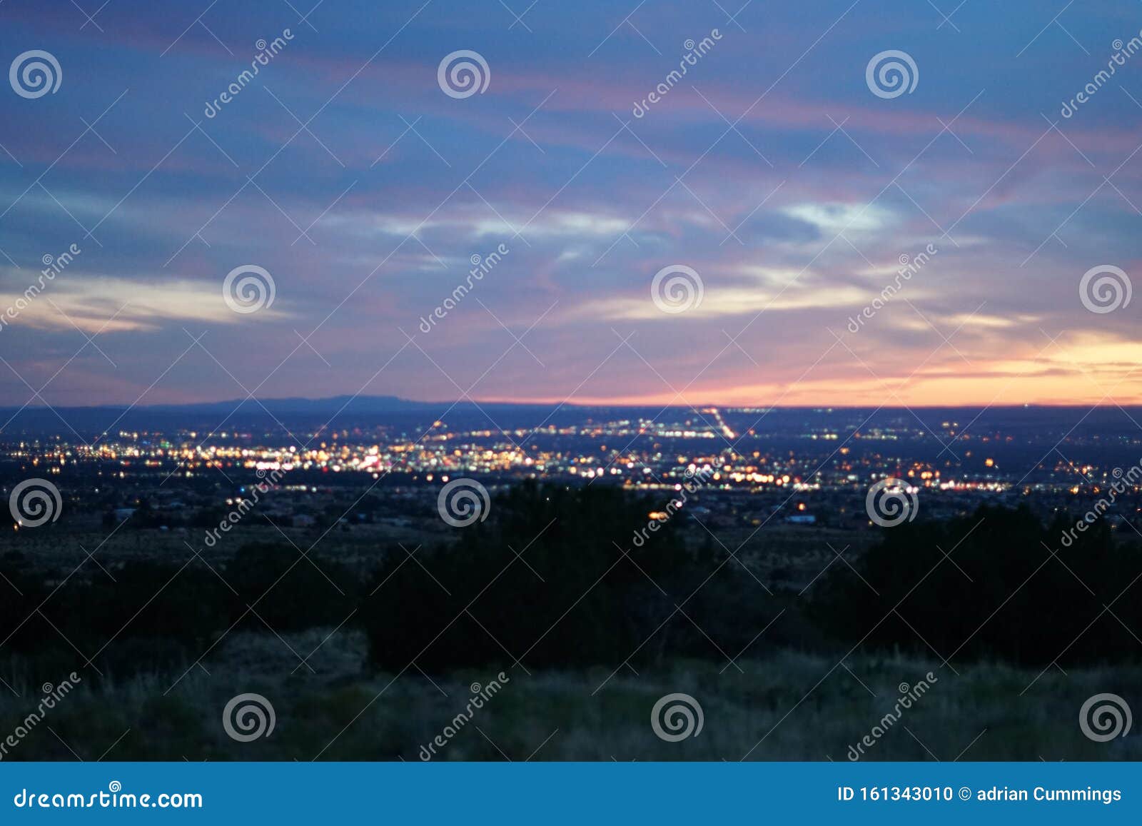 Beautiful Skyline of Albuquerque New Mexico Stock Photo - Image of ...