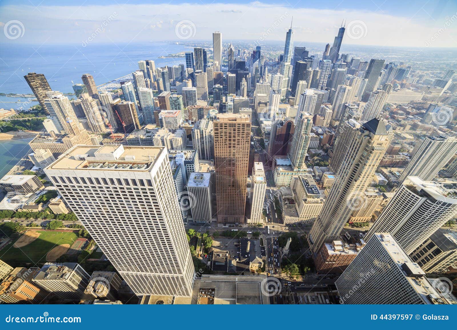 Beautiful Skyline of Chicago, Illinois. Stock Image - Image of sears ...