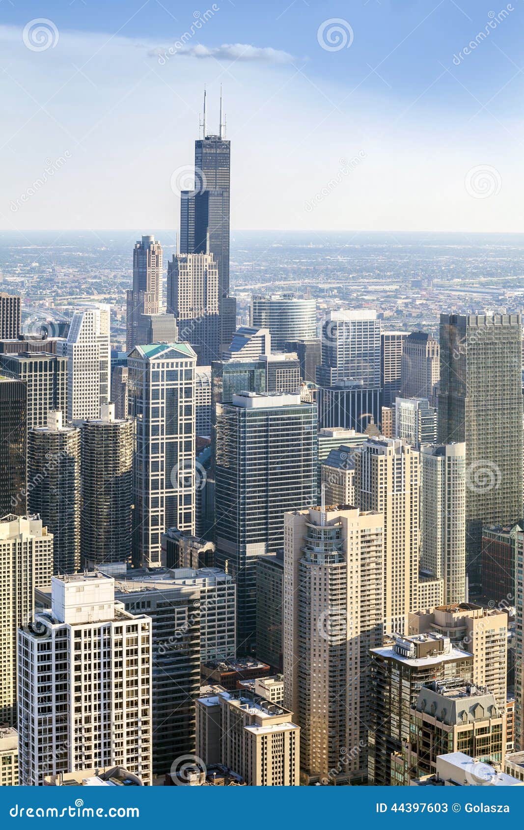 Beautiful Skyline of Chicago, Illinois. Stock Image - Image of ...