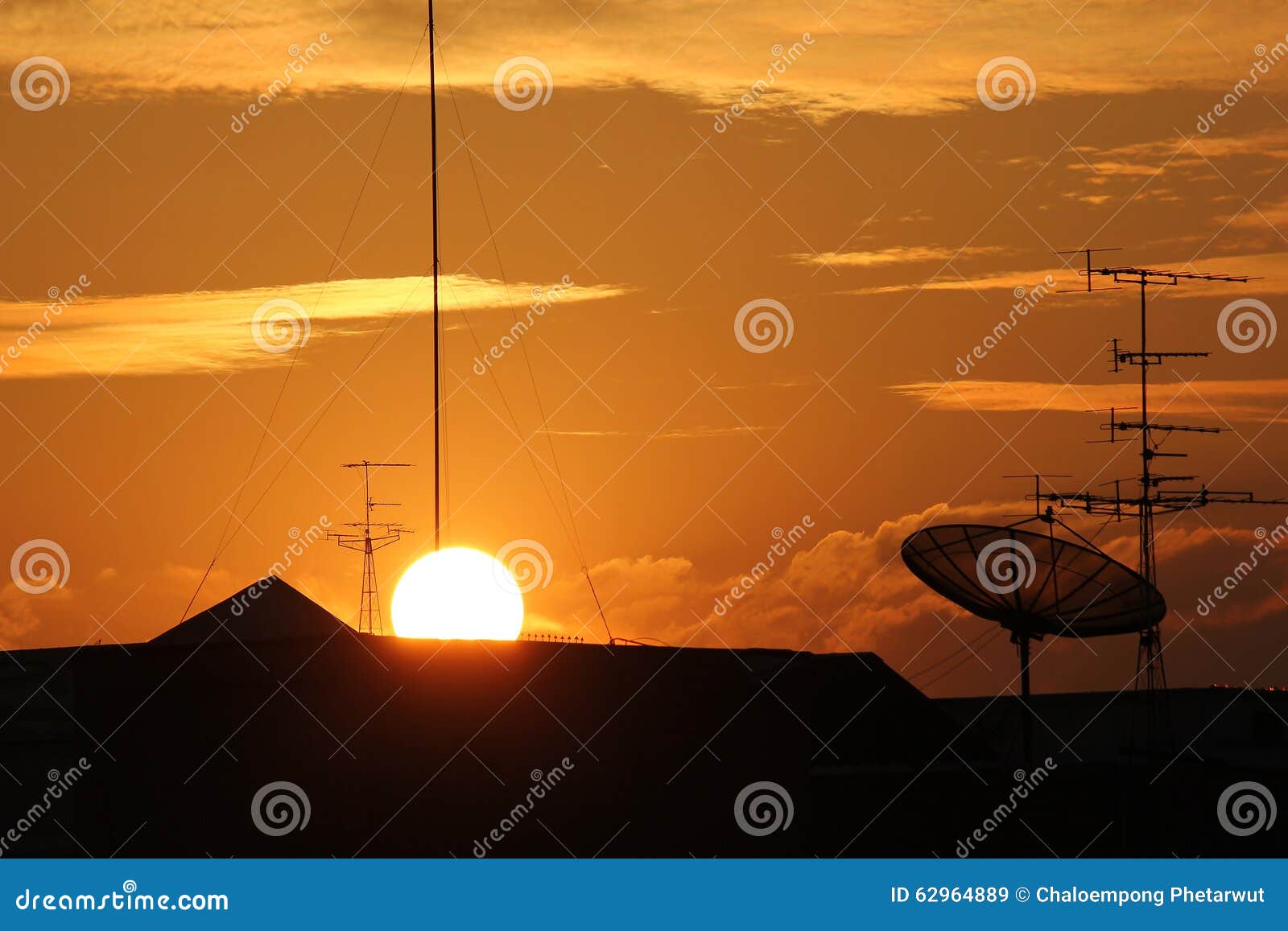 Beautiful Skyline at Sunset Stock Image - Image of cloud, architecture ...