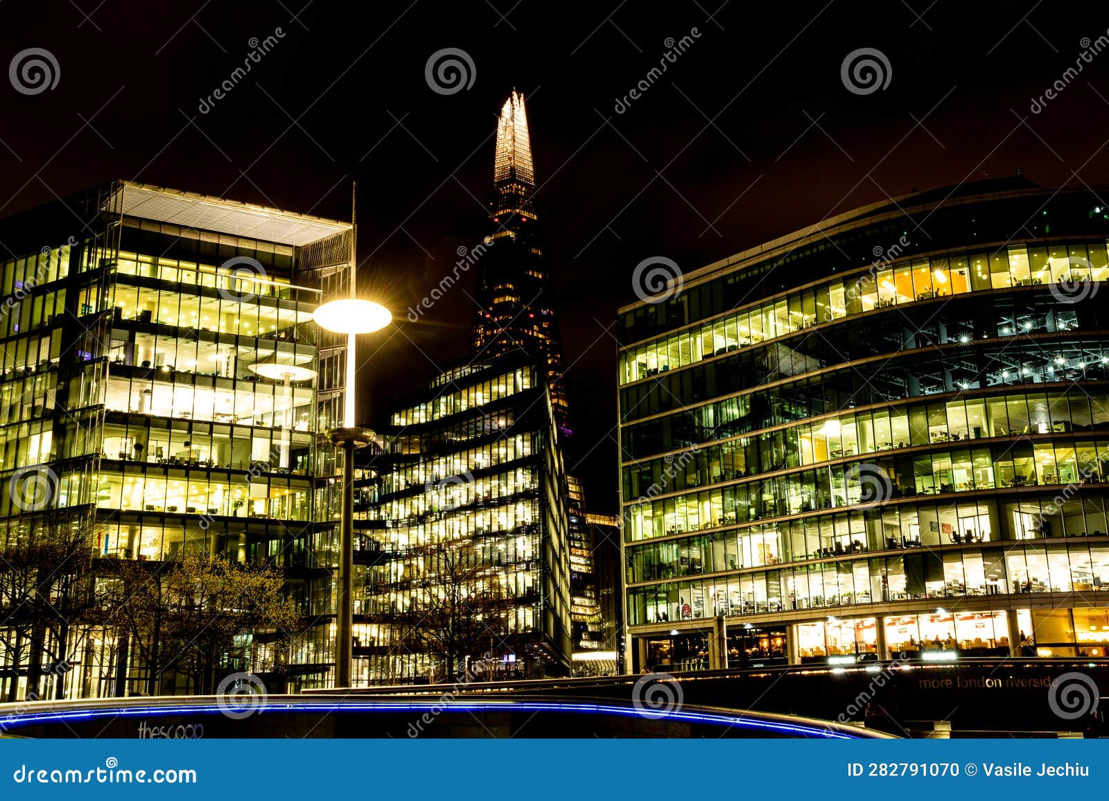 Beautiful Skyscraper in the Night Taken in London Editorial Image ...