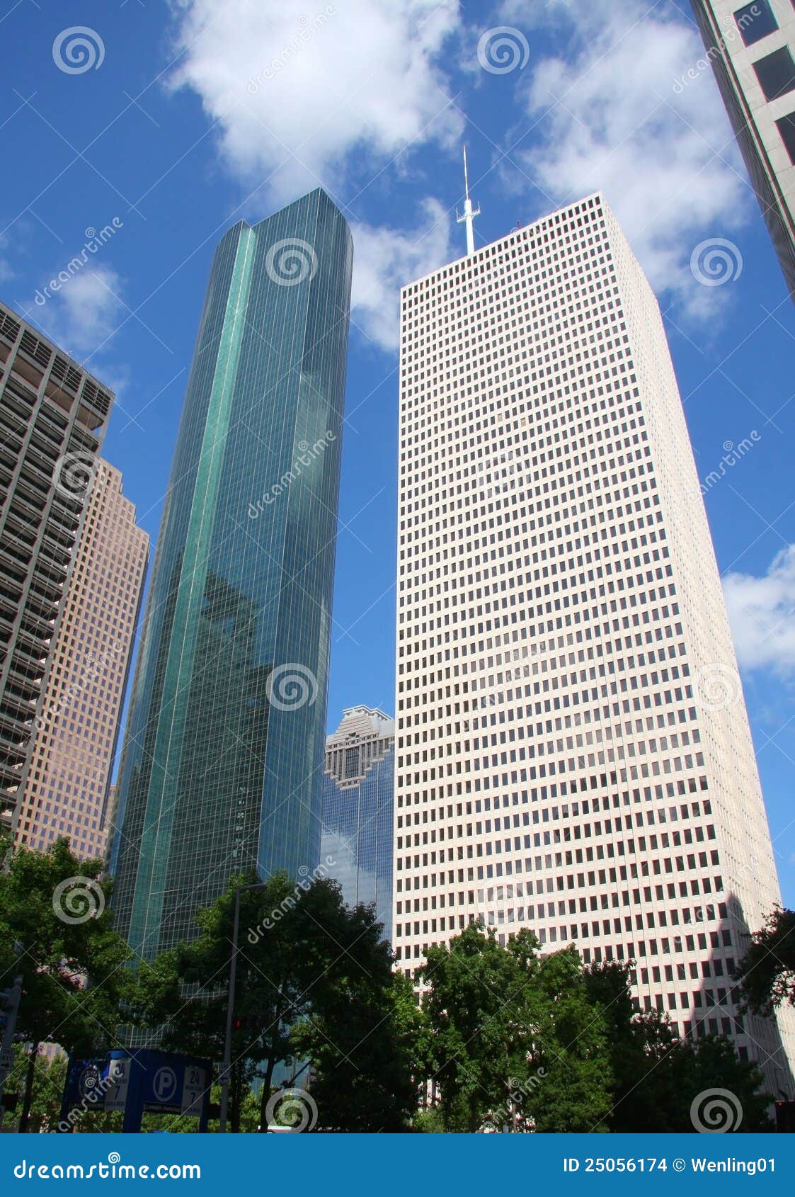 Beautiful Skyscrapers of Houston Stock Photo - Image of street, texas ...