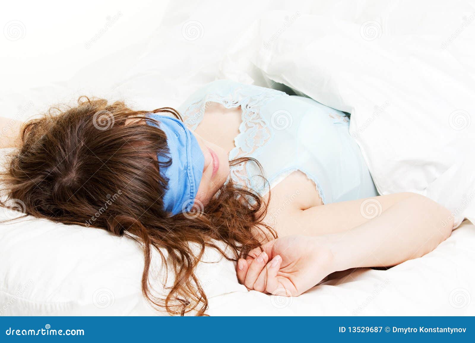 Beautiful sleepy woman stock image. Image of clean, nightie - 13529687