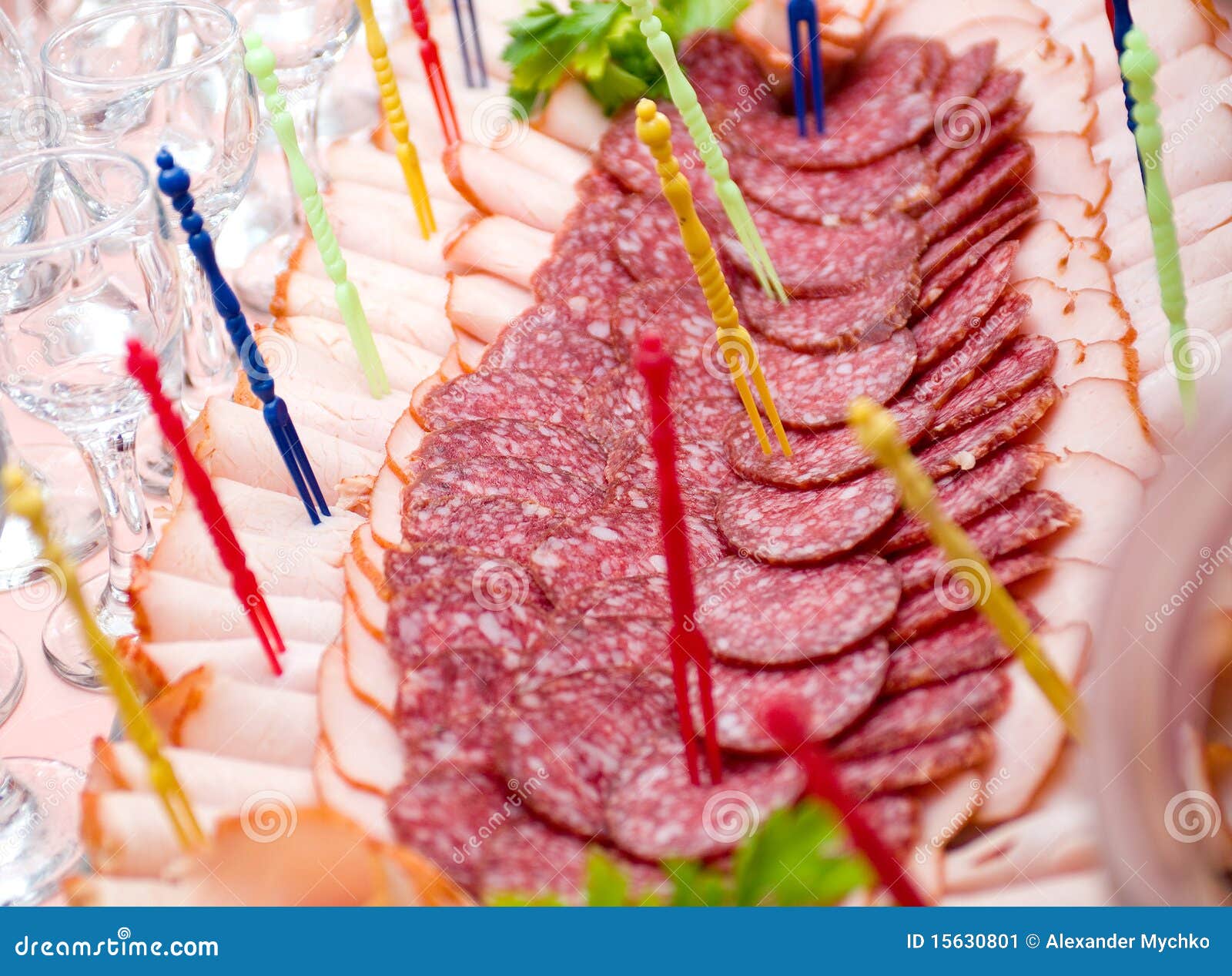 Beautiful Sliced Food Arrangement. Stock Image - Image of food, cold ...