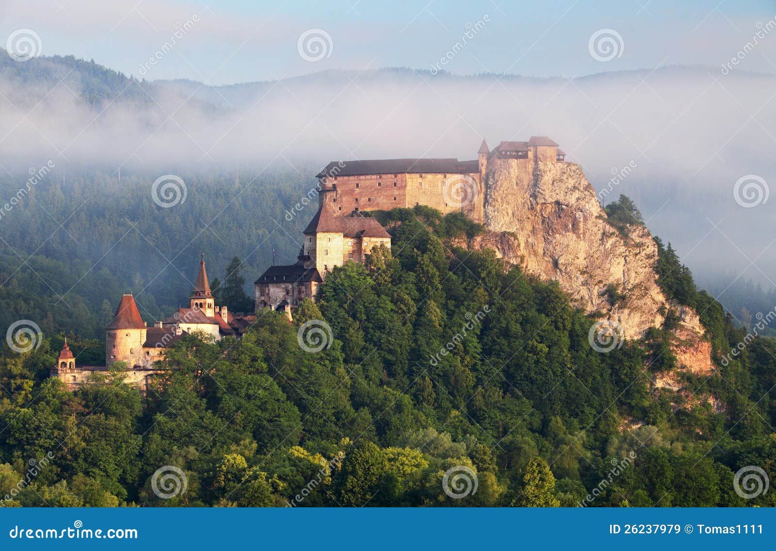 Beautiful Slovakia Castle at Sunrise Stock Image - Image of holiday ...
