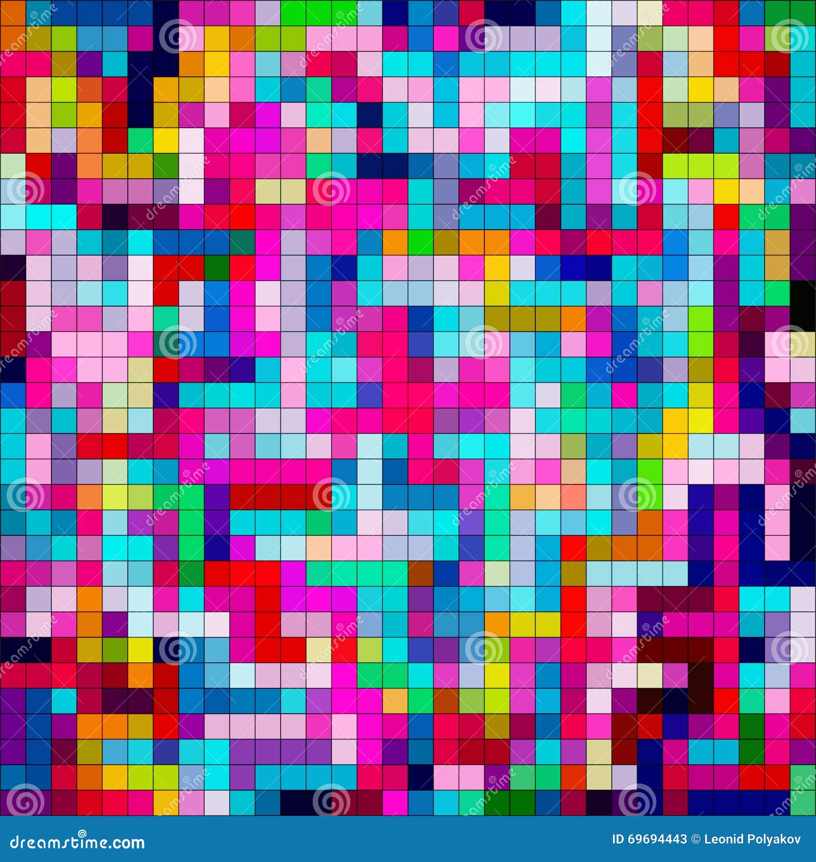 Beautiful Small Colored Pixels Seamless Pattern Stock Vector ...