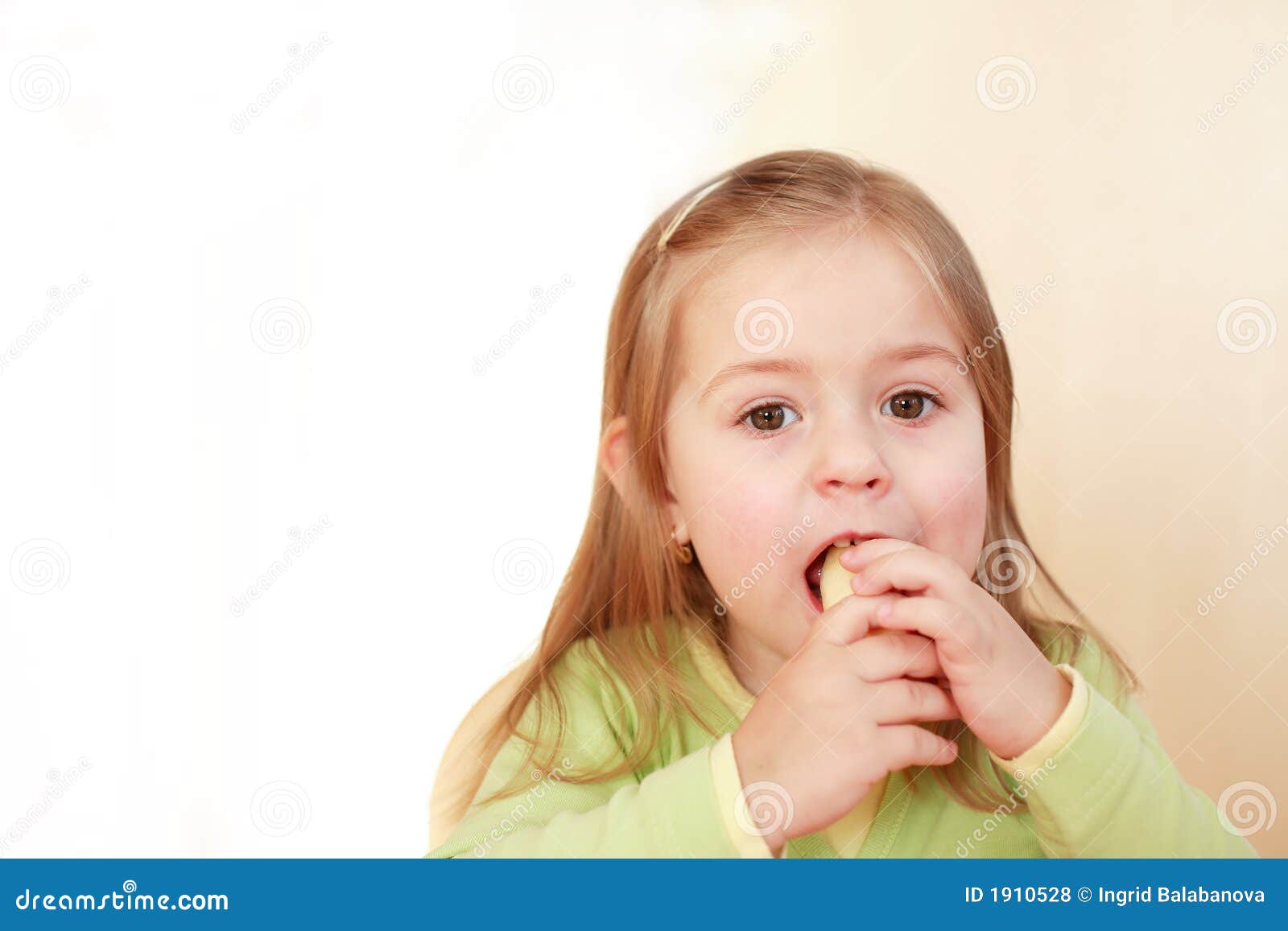Beautiful Small Girl Eating Stock Photo - Image of tasty, sweet: 1910528