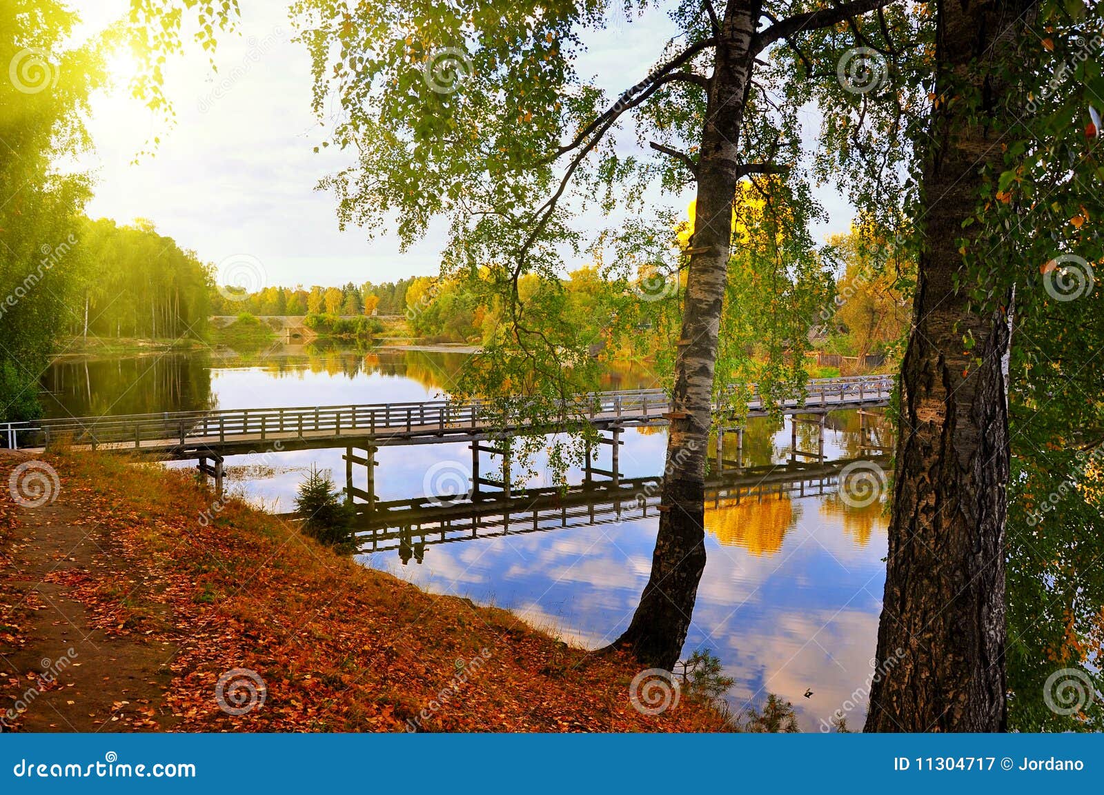 Beautiful Small River Landscape Stock Image - Image of flora, green ...
