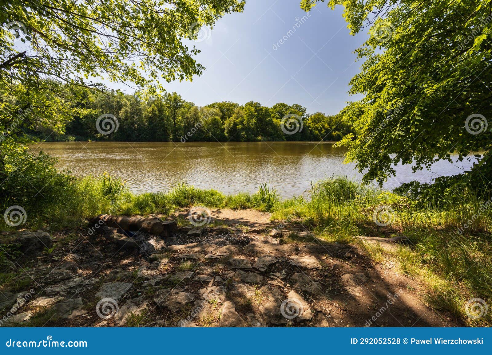 Beautiful Small Square Next To River for Rest Next To Footpath at ...