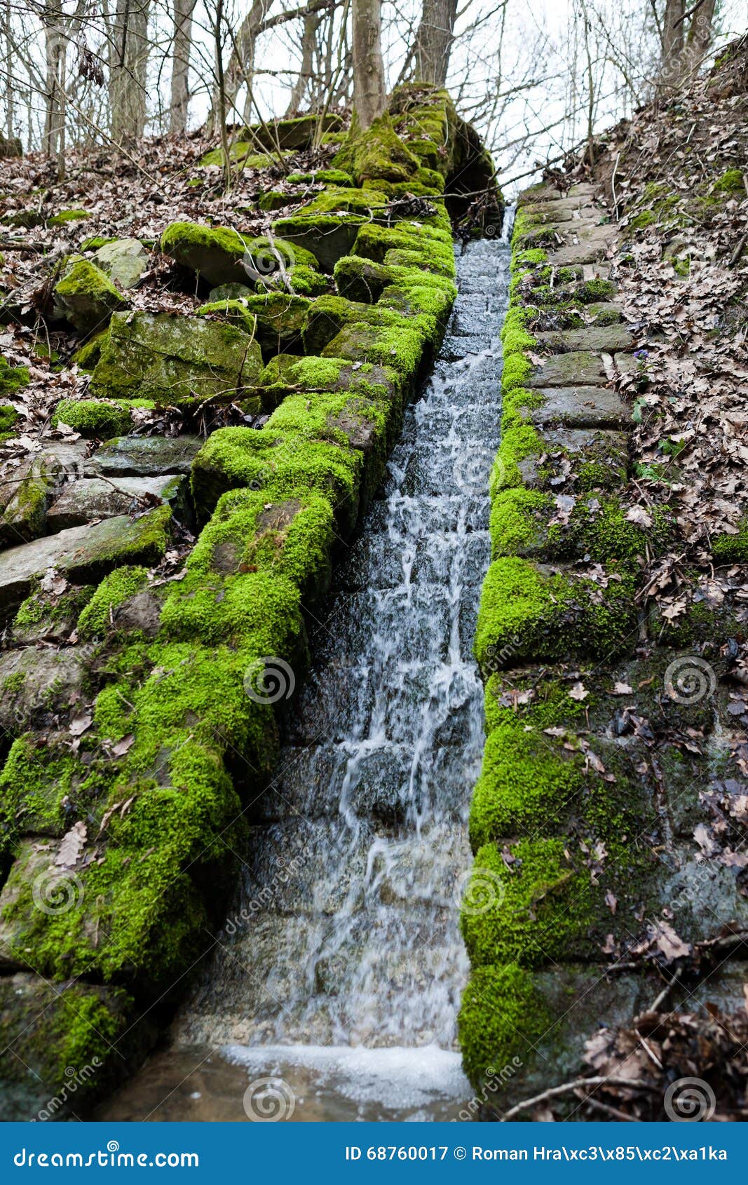 Beautiful small waterfall stock image. Image of cascade - 68760017