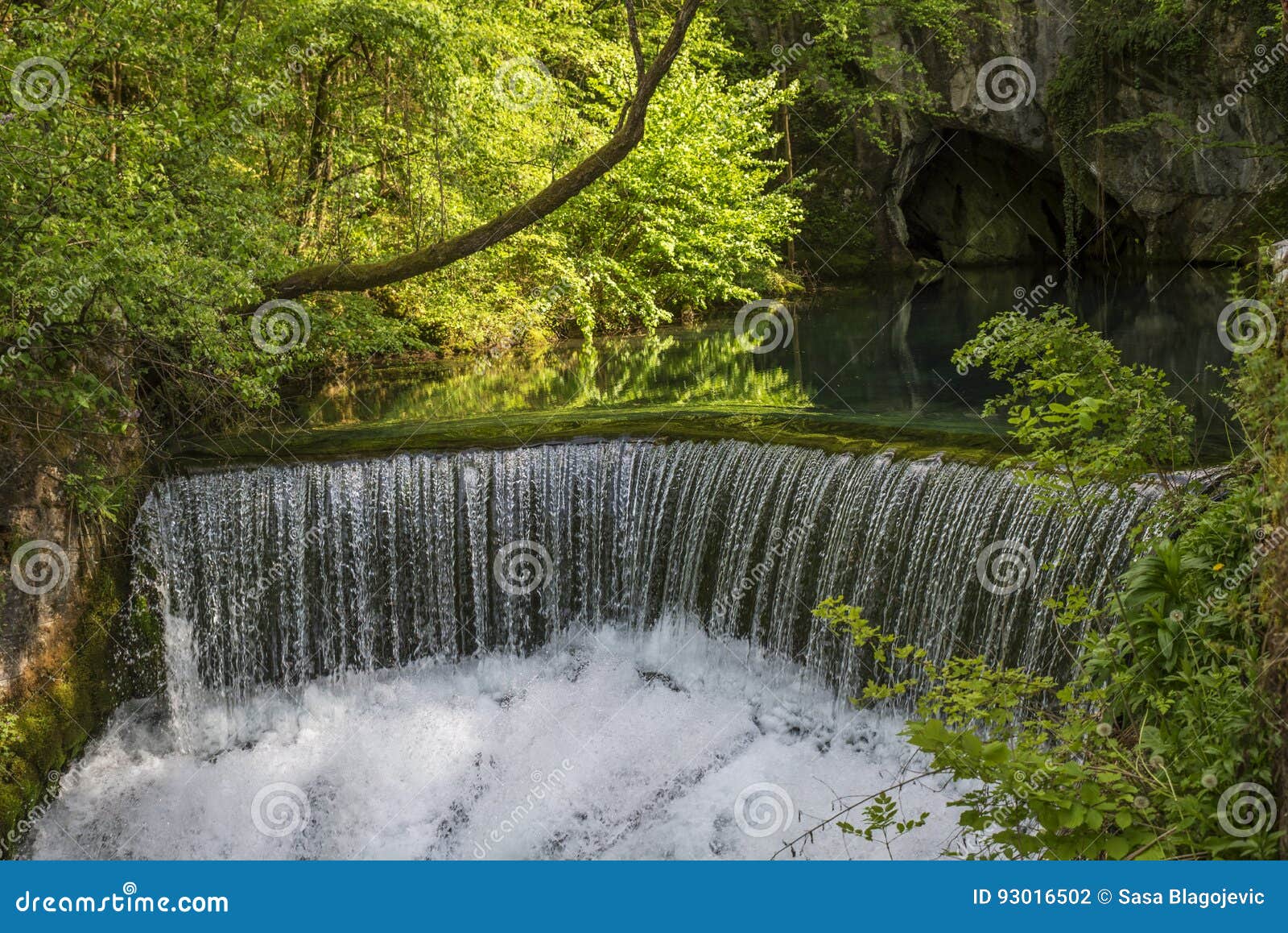 Beautiful small waterfall stock photo. Image of scenic - 93016502